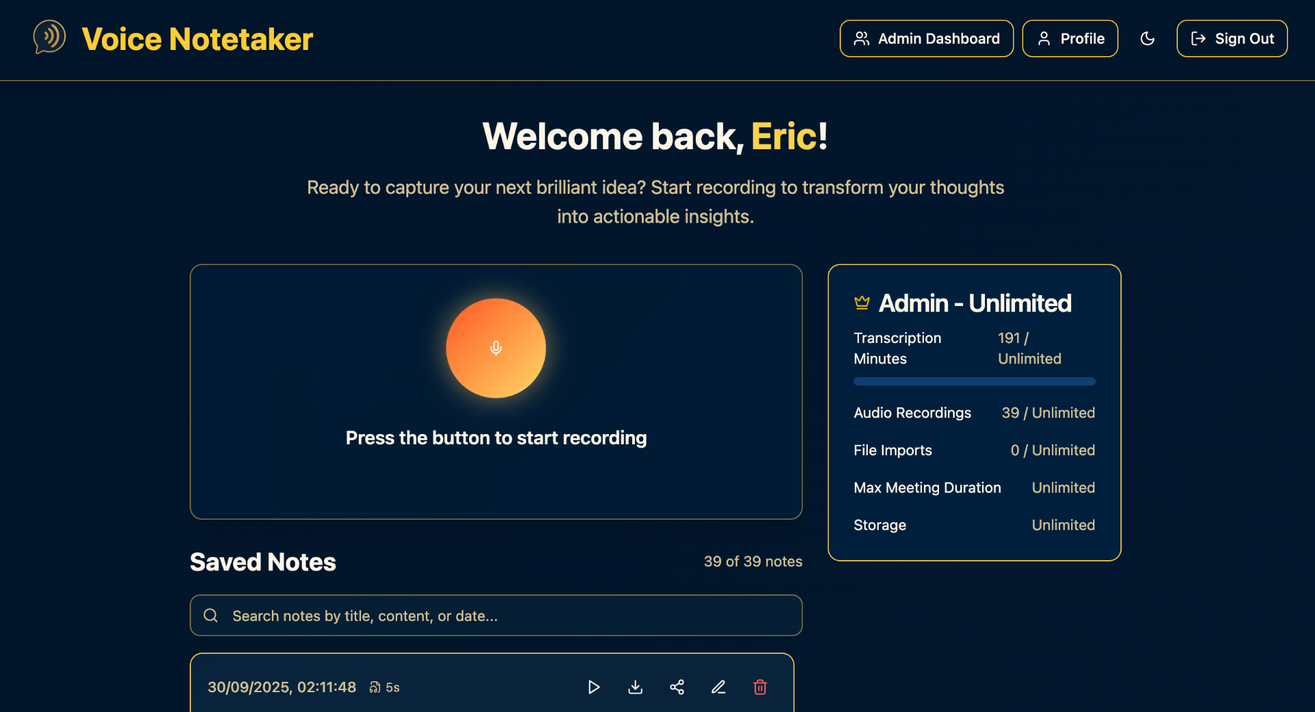 Voice Notetaker - AI-Powered Voice Recording & Transcription